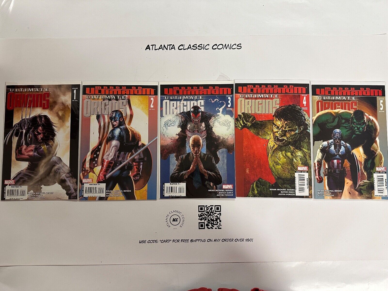 5 Ultimate Origin Marvel Comic Books # 1 2 3 4 5 Avengers Hulk Thor 11 ...