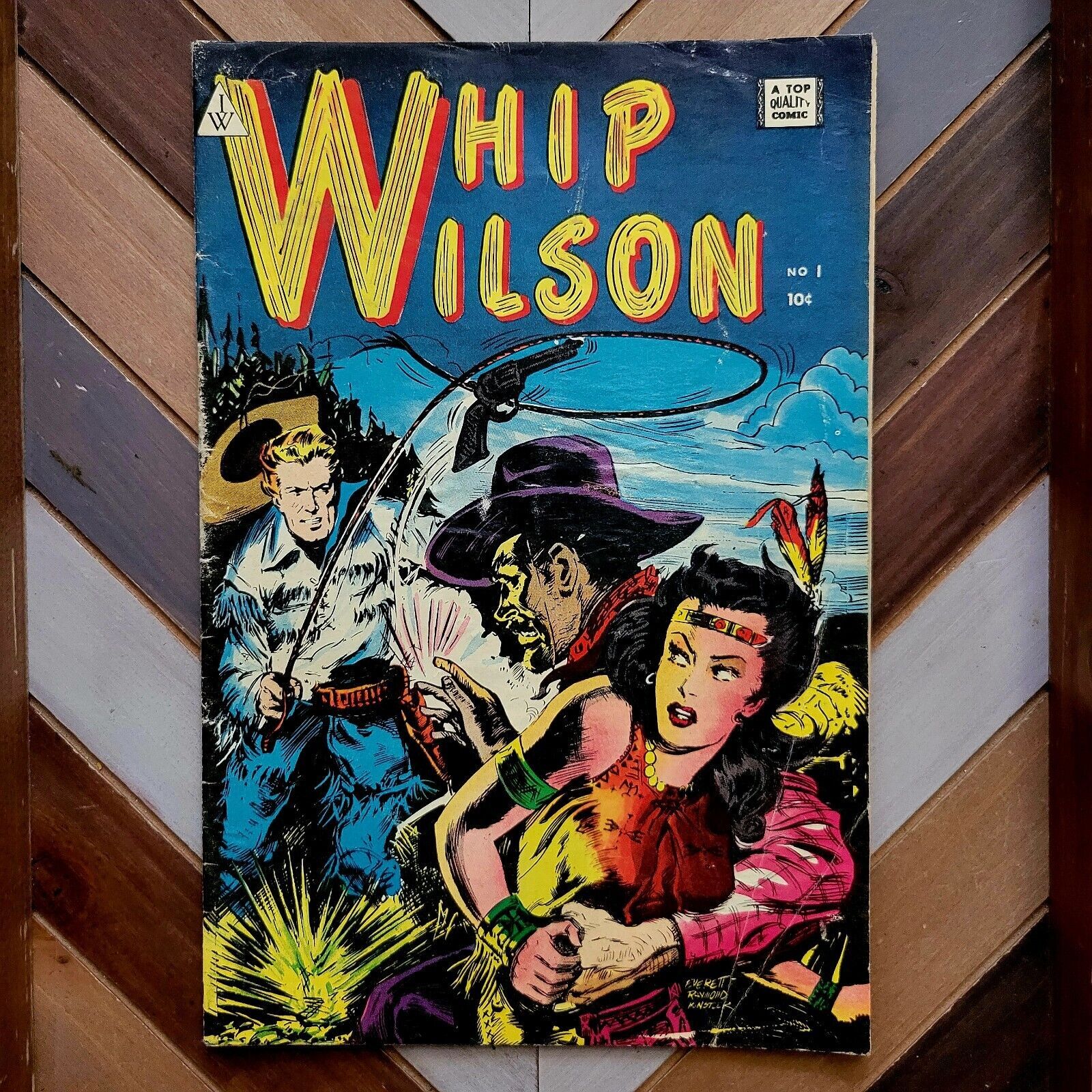 "Whip Wilson" #1 VG (IW 1958) Scarce Everett Kintsler Cover, JOE ...