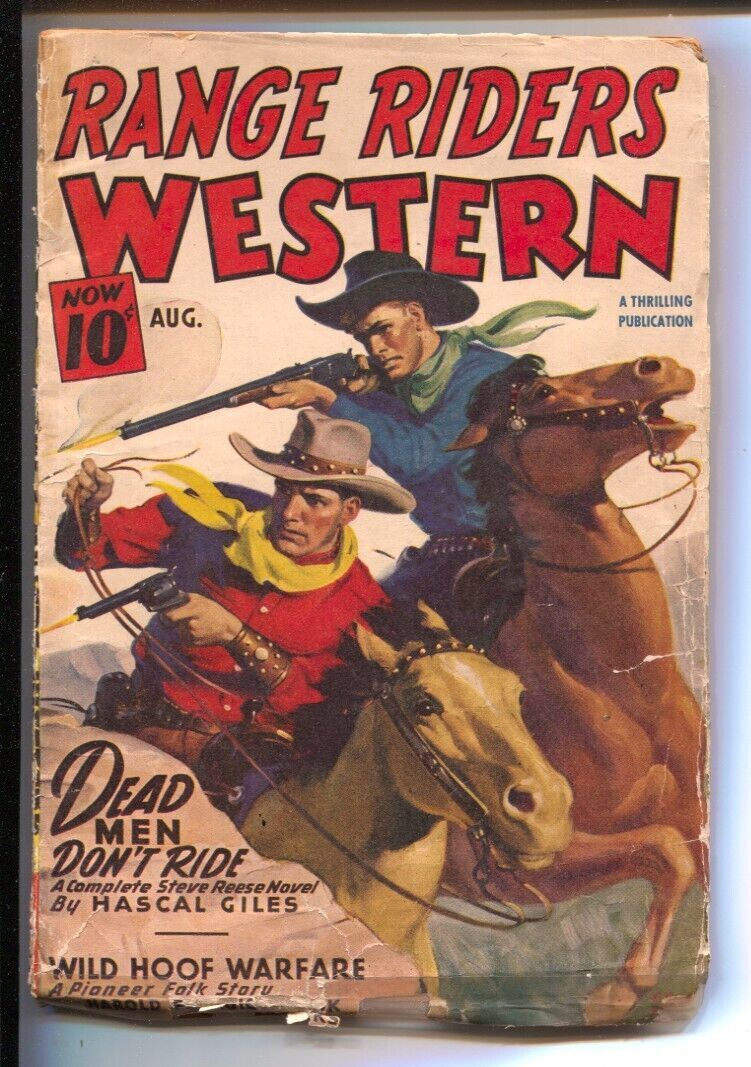 PULP: Range Riders Western 8/1946-Thrilling-Steve Reese hero pulp ...
