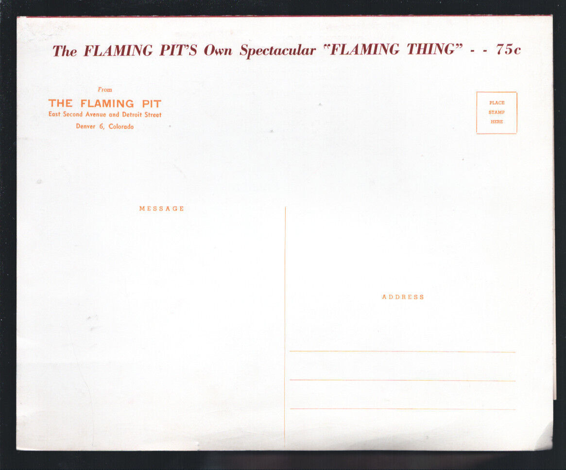 Flaming Pit Parody Restaurant Menu-Denver CO. 1951-Wacky food & drinks ...