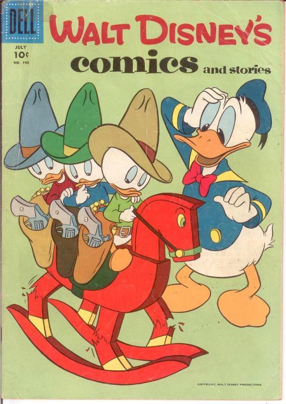 Walt Disneys Comics And Stories 190 Vg July 1956 Comics Book Comic