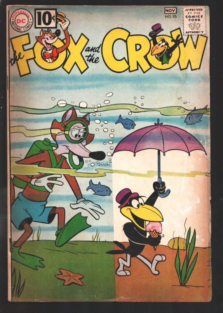 Fox and the Crow #70 1961- DC-Wacky & violent humor--Ice cream cone ...