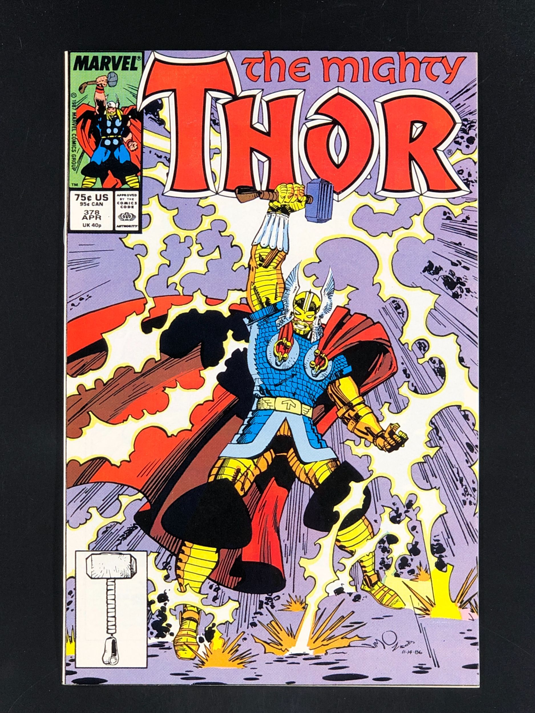 Thor #378 (1987) Debut of Thor Armor that Served to Protect his Body ...