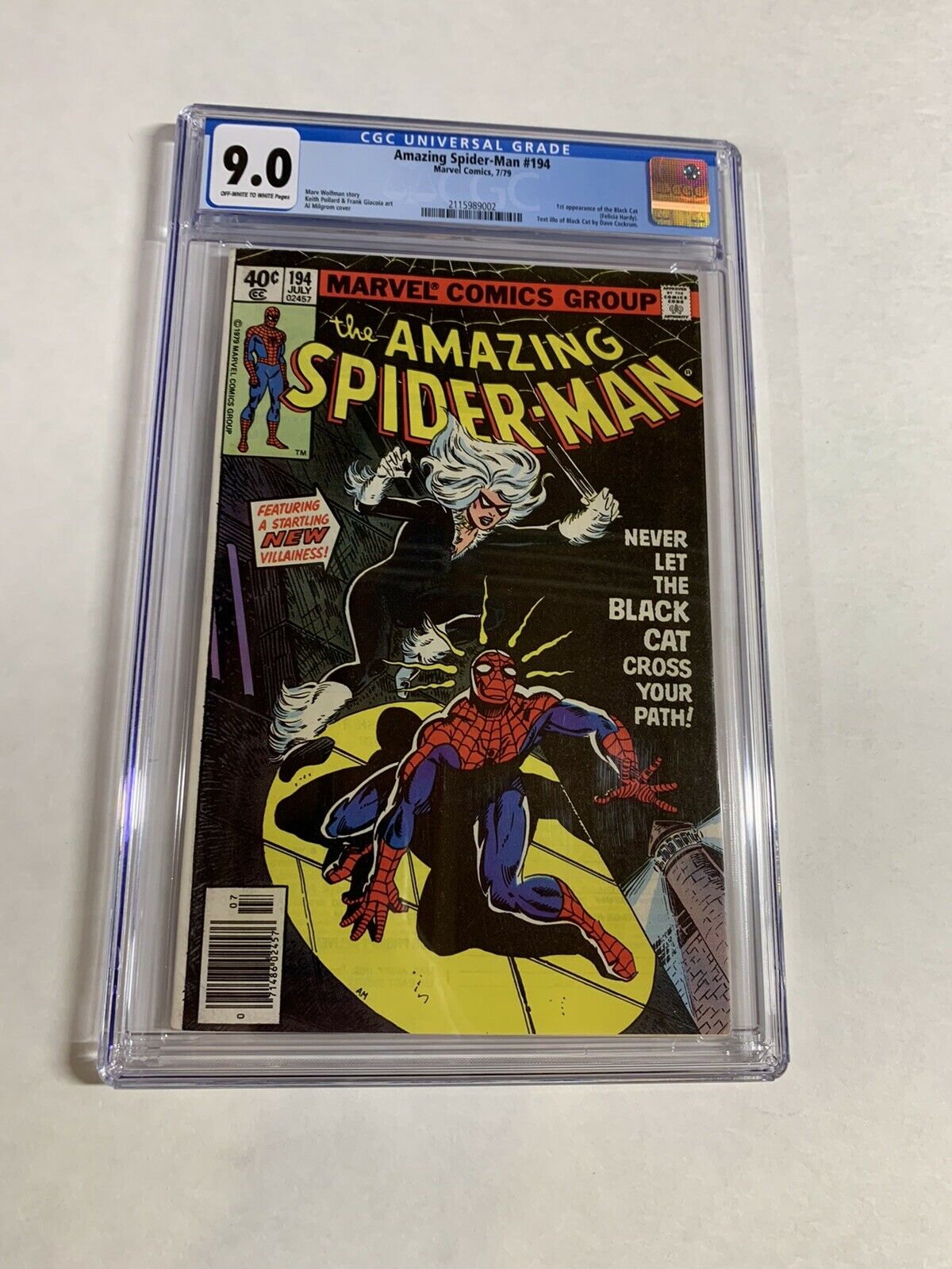 Amazing Spider-man 194 Cgc 9.0 Ow/w Pages Marvel Newsstand | Comic ...