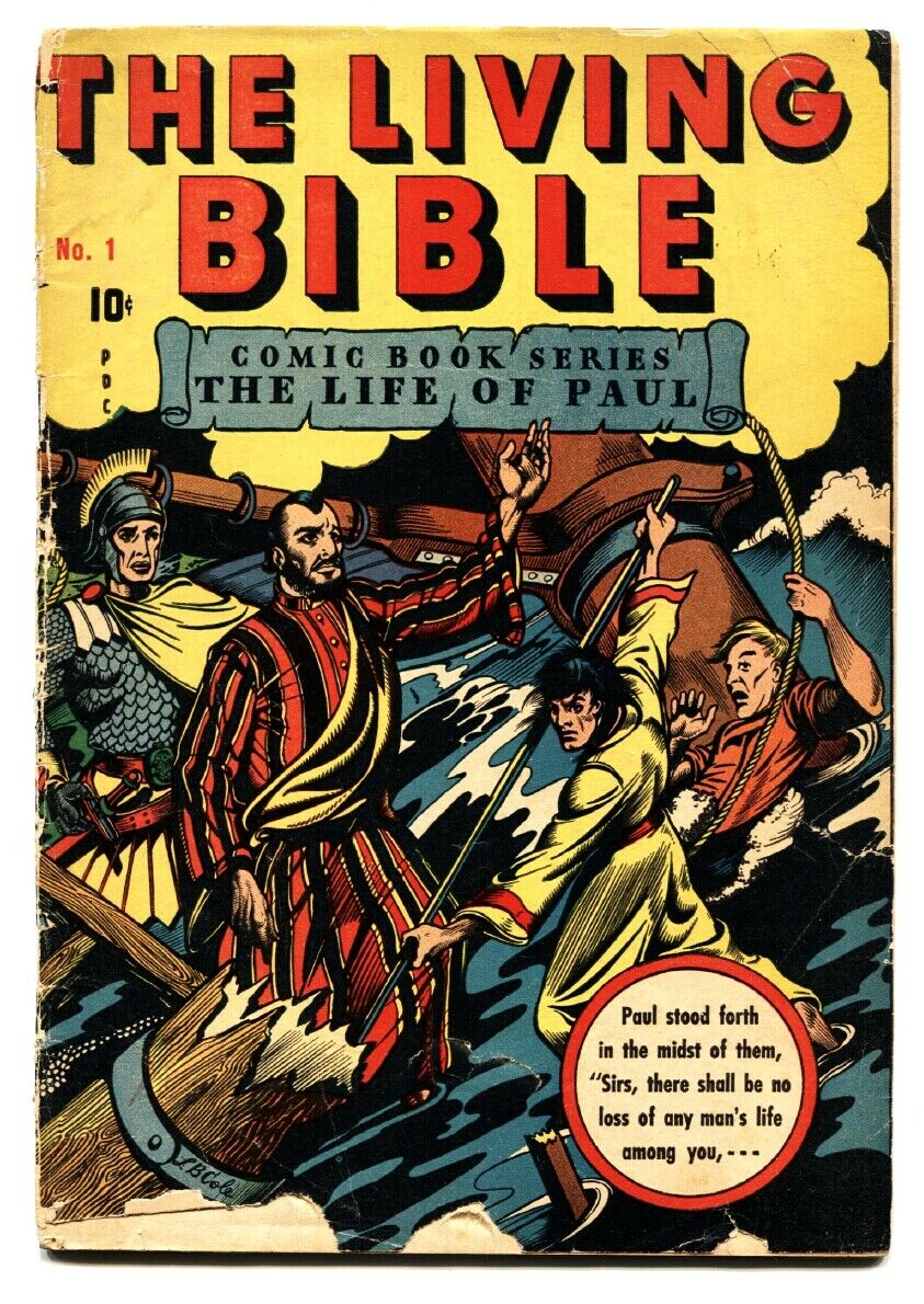Living Bible #1 Great L.B. Cole cover-Life of Paul-1945 G | Comic Books ...