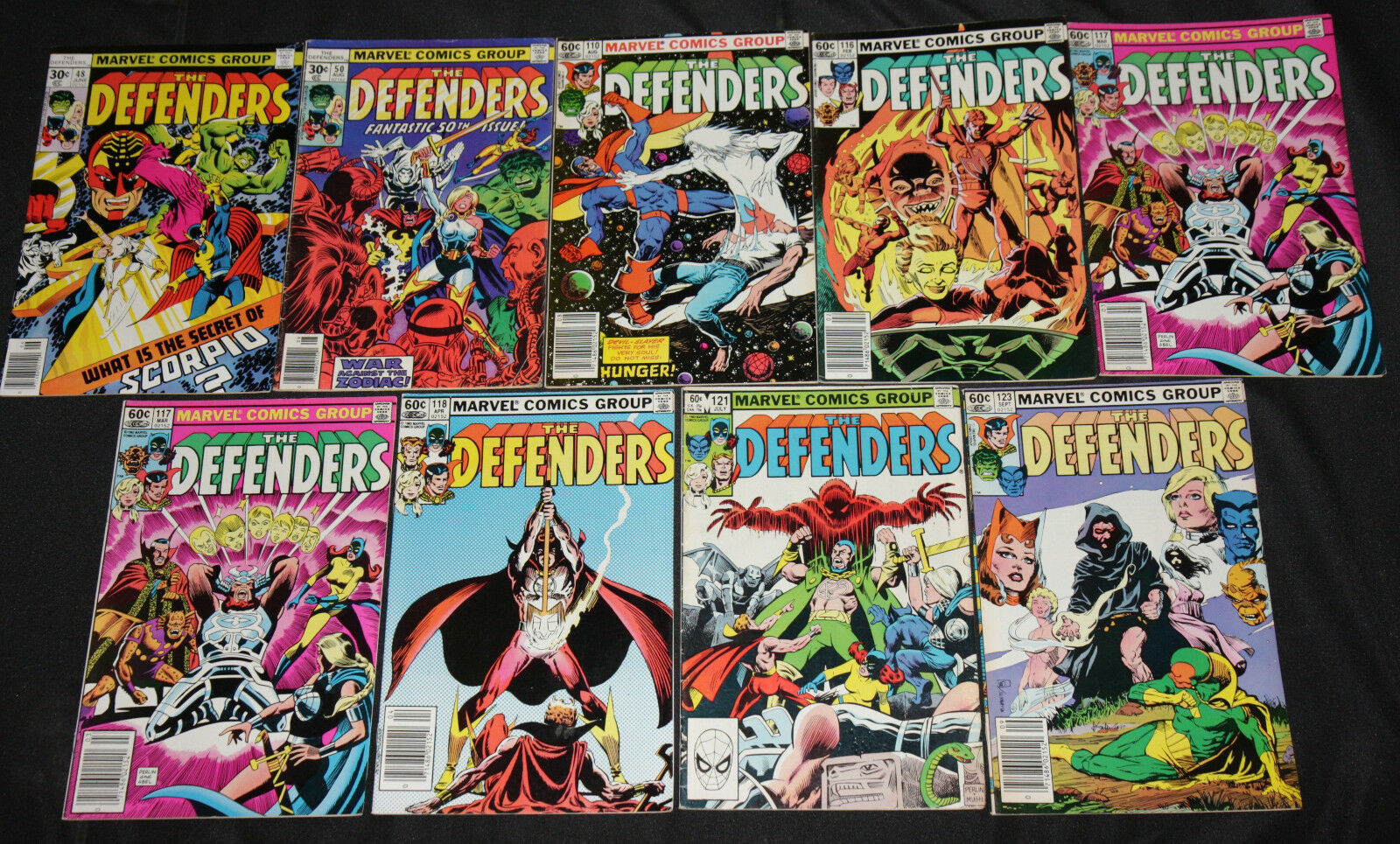Marvel Bronze Age DEFENDERS 56 Mid Grade Comic Lot FN-VF Hulk Dr ...