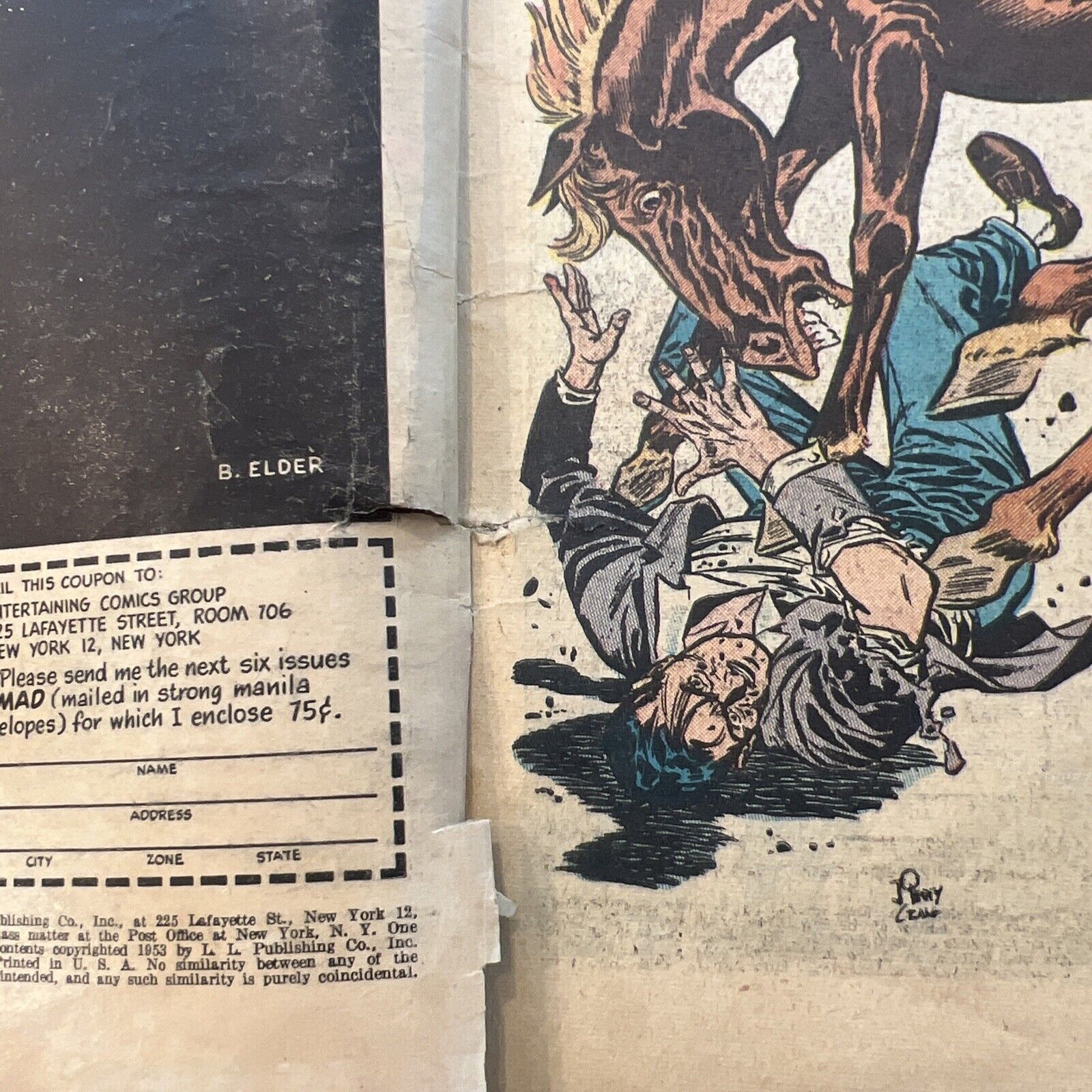 Crime Suspenstories #20 EC Comics PRE Code Horror Famous Johnny Craig ...