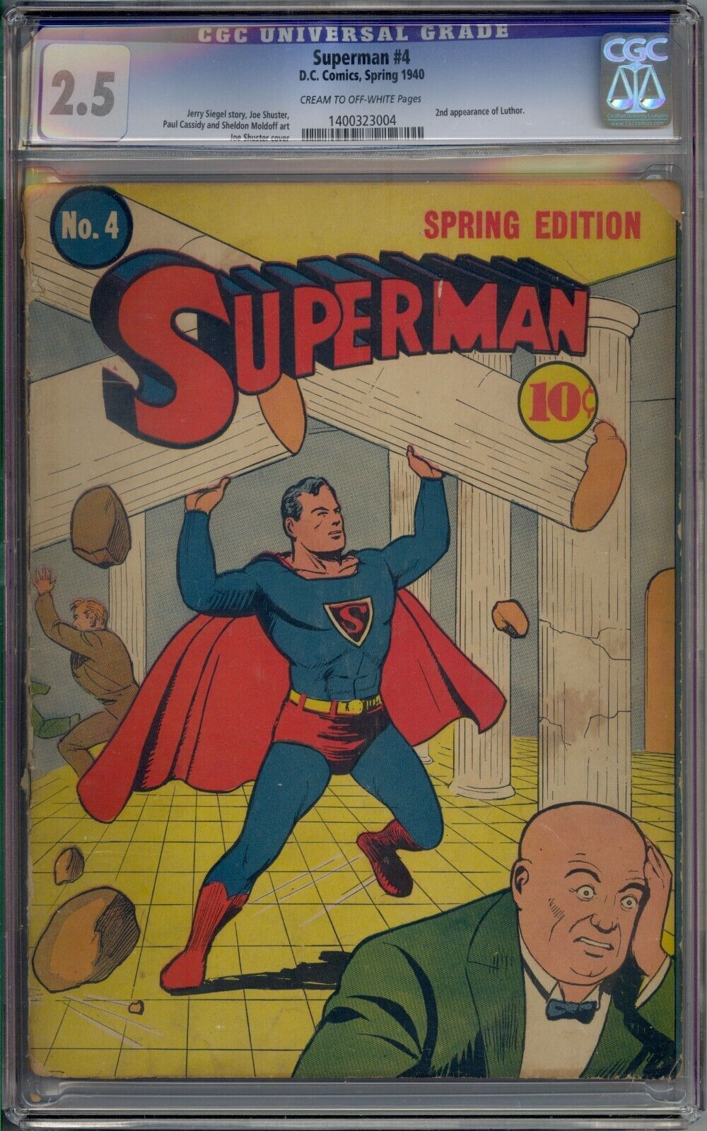 Superman #4 CGC 2.5 2nd LEX Luthor Sheldon Moldoff JOE Shuster | Comic ...