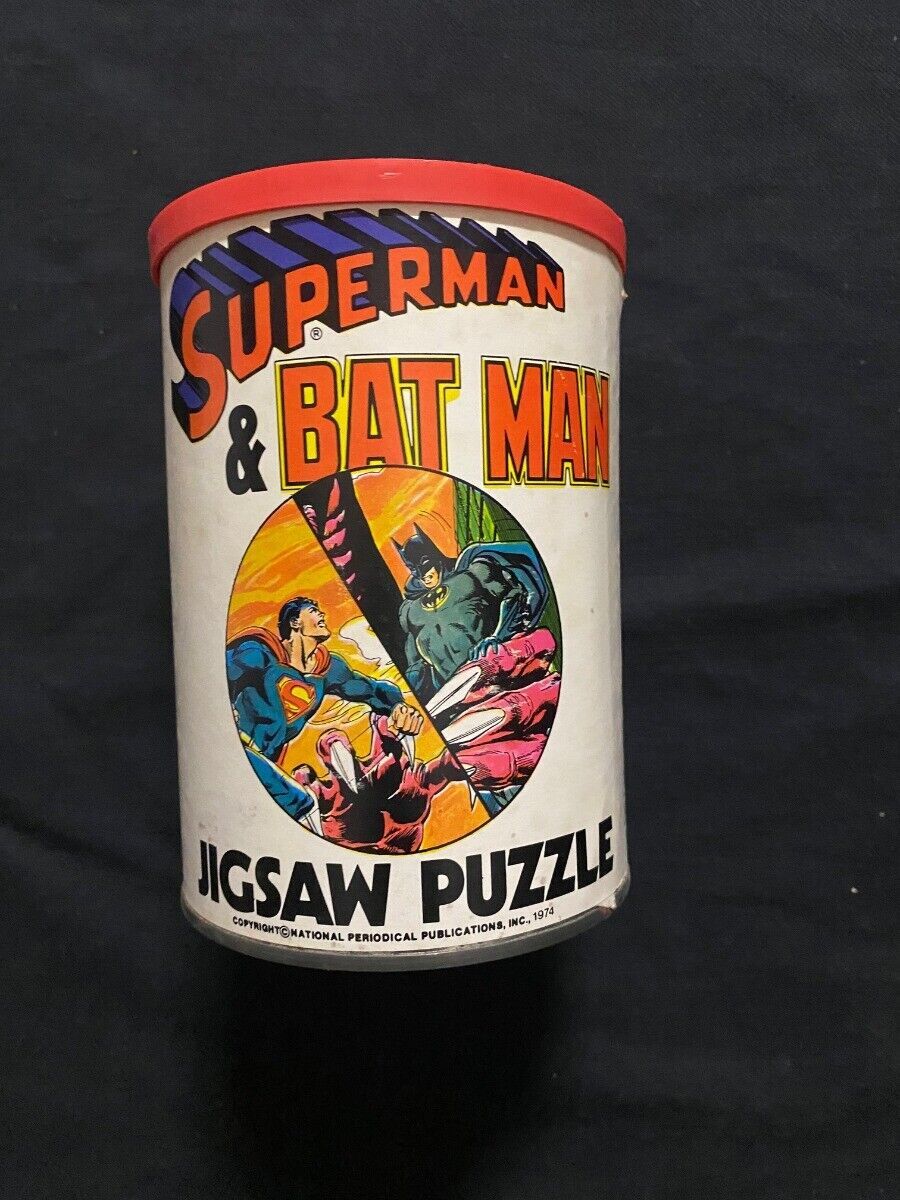 Superman & Batman 200 piece jigsaw puzzle DC Comics 1974 | Comic Books ...