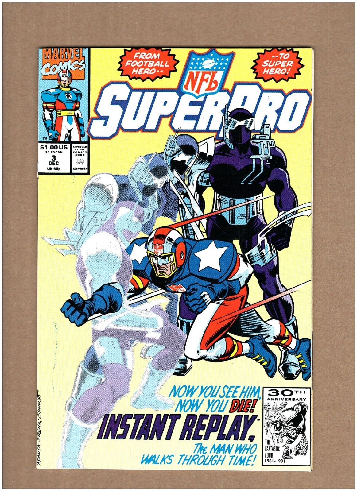 NFL SuperPro #3 Marvel Comics 1991 VF+ 8.5 | Comic Books - Copper Age ...