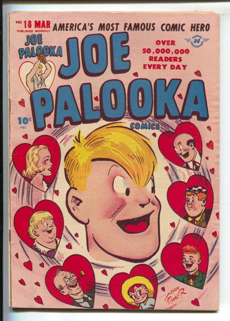 Joe Palooka #18 1948-Harvey-Valentines Day cover-Ham Fisher art-Joe ...