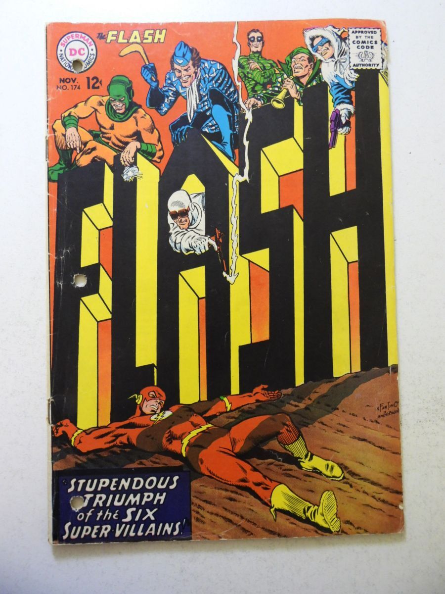 The Flash #174 (1967) GD+ Condition 3 hole punches through book | Comic ...
