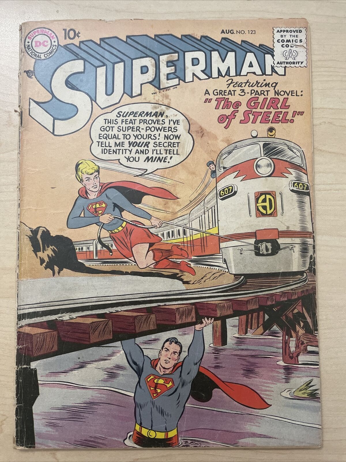 Superman #123 1st App Prototype Supergirl | Comic Books - Silver Age ...