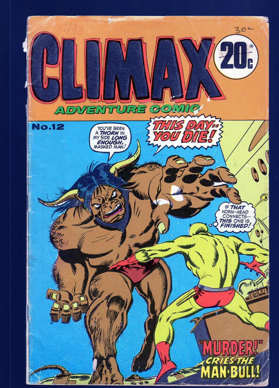 Climax Adventure Comic #12 -Featuring Daredevil Vs. Man-Bull. (2.0 ...