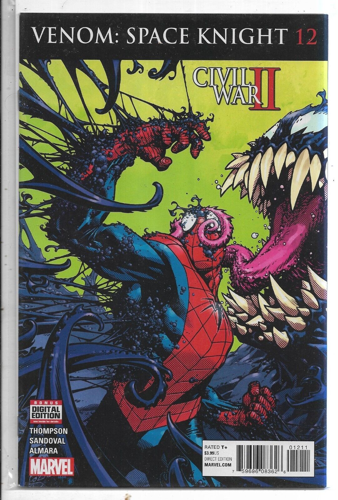 Venom Space Knight 12 1st Appearance of Tel-Kar First Host Marvel n182x ...