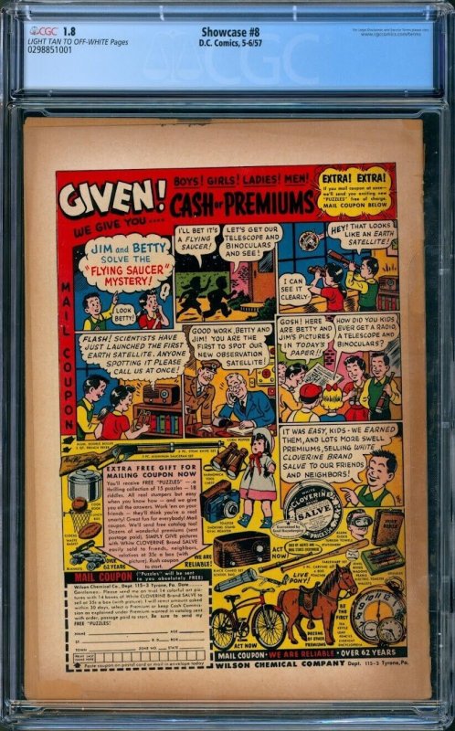 Showcase 8 (1957) | CGC 1.8 | 2nd Silver Age Flash | 1st Capt Cold | DC ...