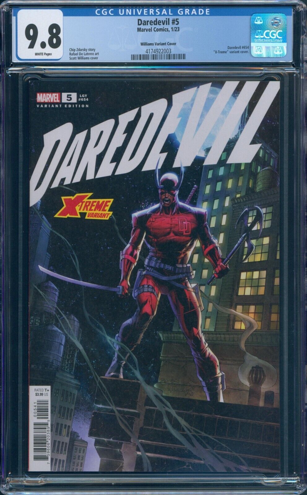Daredevil #5 CGC 9.8 Scott Williams X-Treme Variant Marvel 2022 Freshly ...