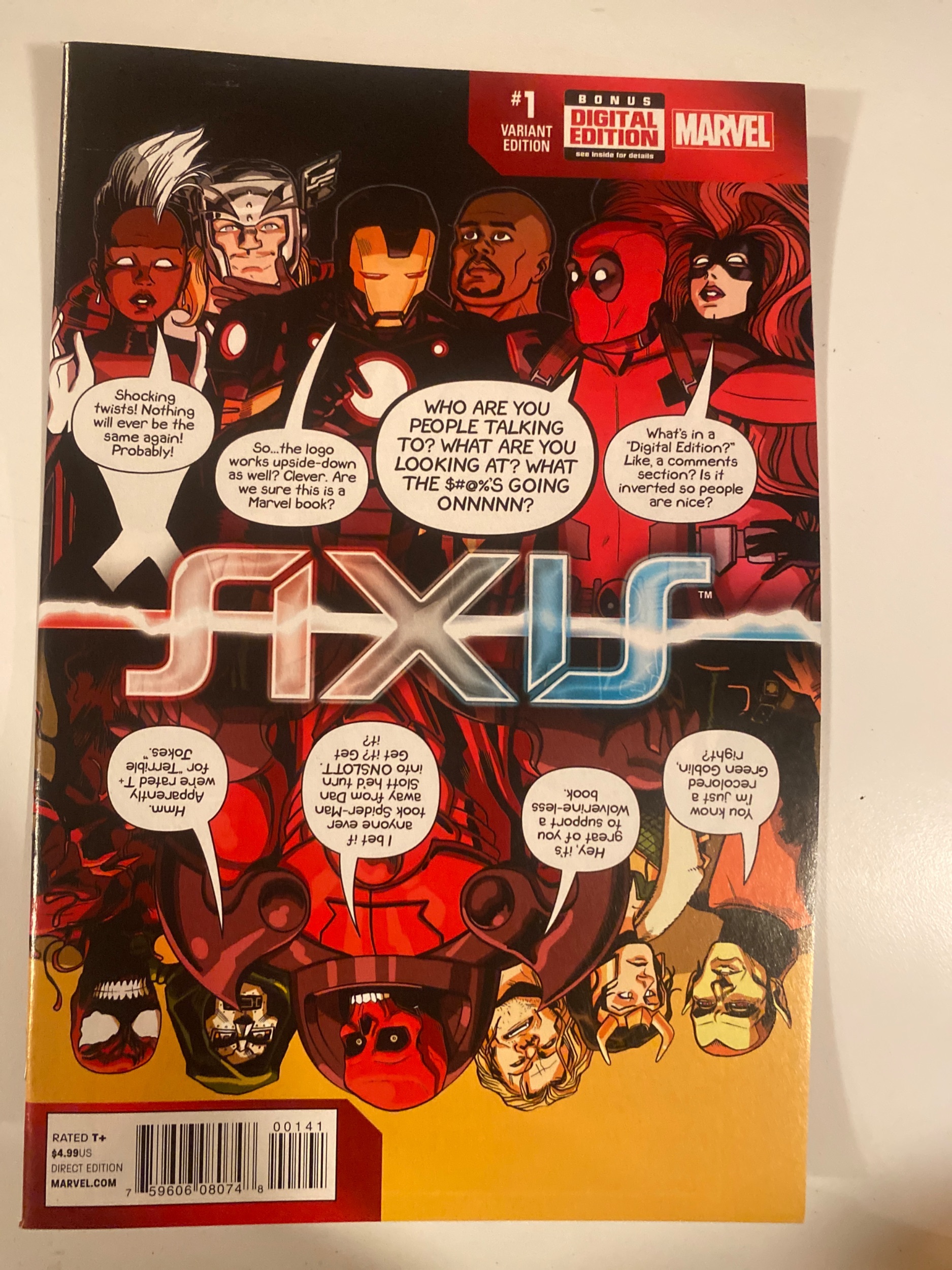 Avengers & X-Men: Axis #1 Deadpool Cover (2014) | Comic Books - Modern ...