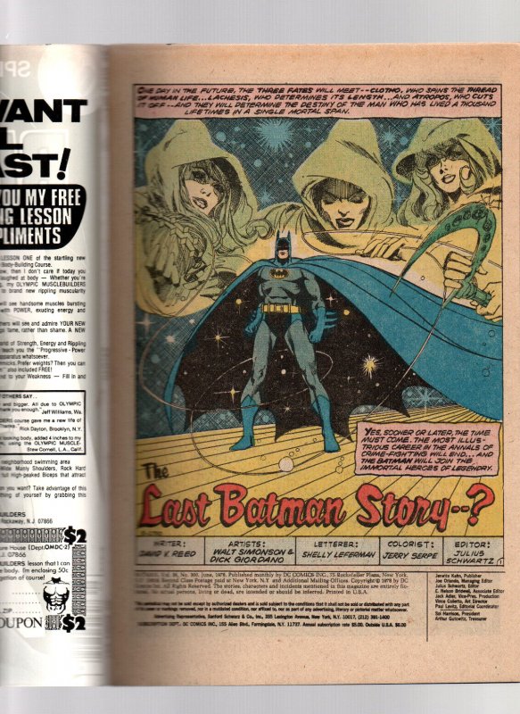 Batman #300 newsstand - Last Batman story - Walt Simonson - 1978 - VF ...