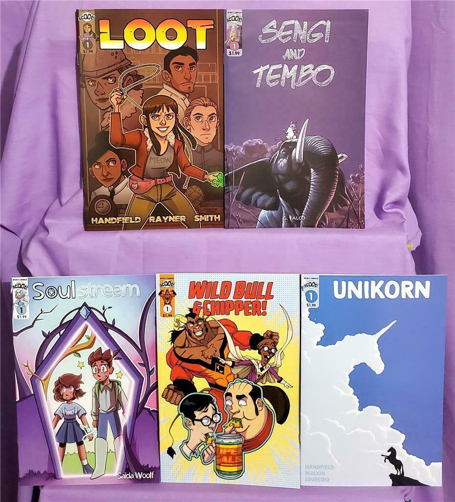 SCOOT COMICS 5 Pack #1 Comics for Kids The Loot #1 Soulstream #1 (Scout ...