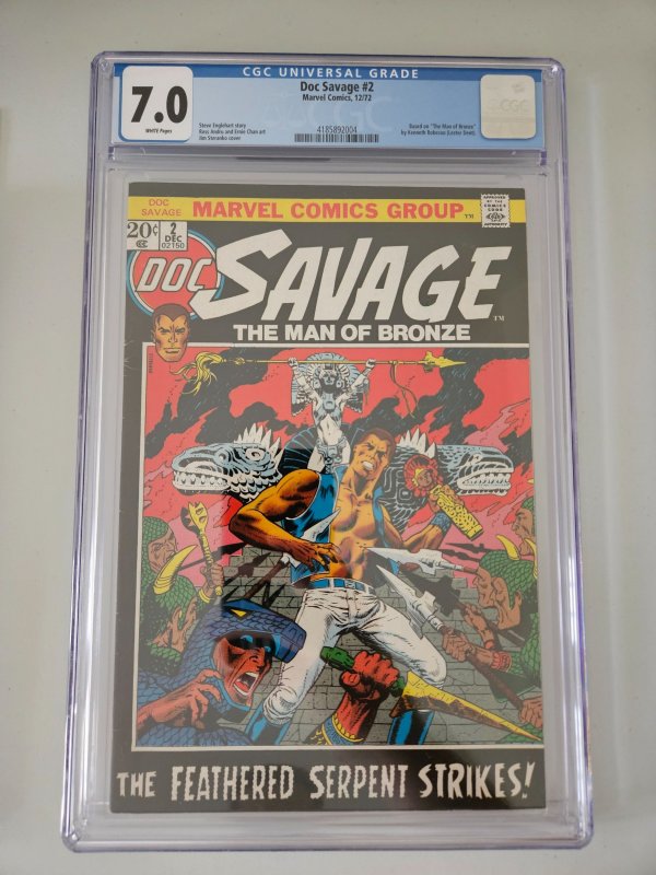 Doc Savage 2 CGC 7.0 Jim Steranko cover white pages (1972) | Comic Books - Bronze Age, Marvel ...