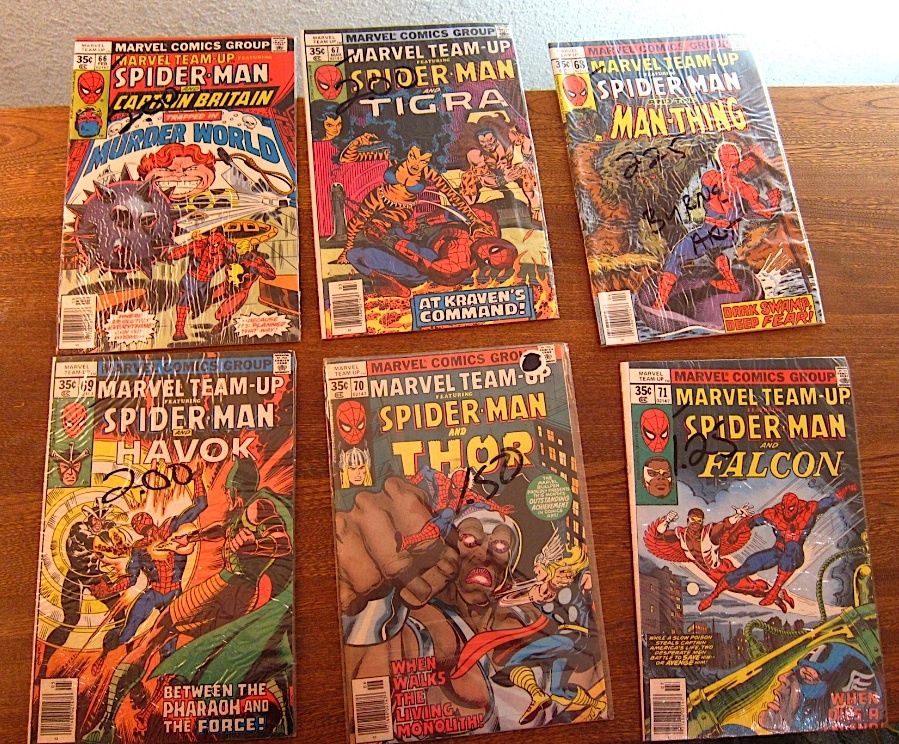Marvel Team-Up #66 67 68 69 70 71 Spiderman Thor Man-Thing VF (8.0 ...