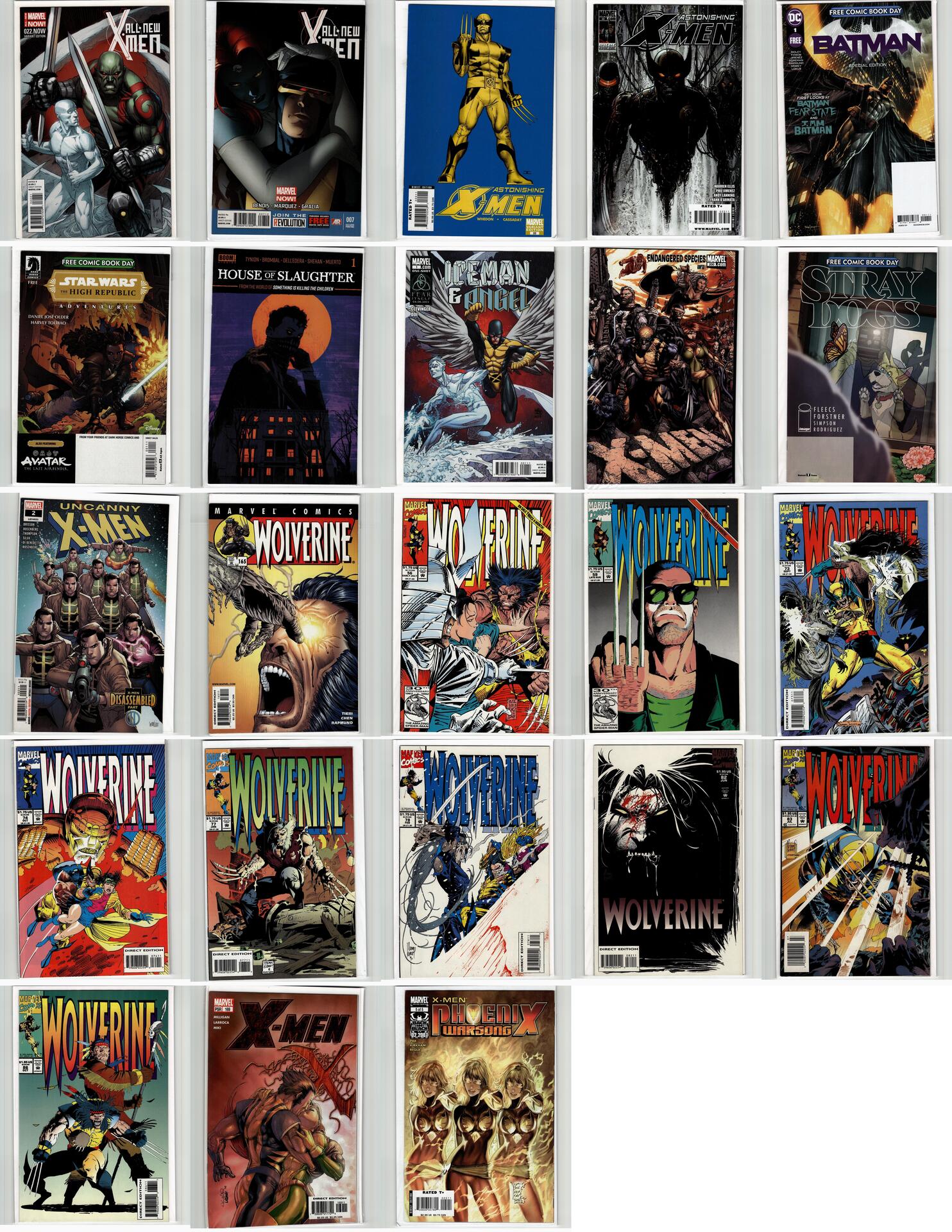 Mixed Lot of 23 Comics (See Description) Wolverine, X Men, Batman ...