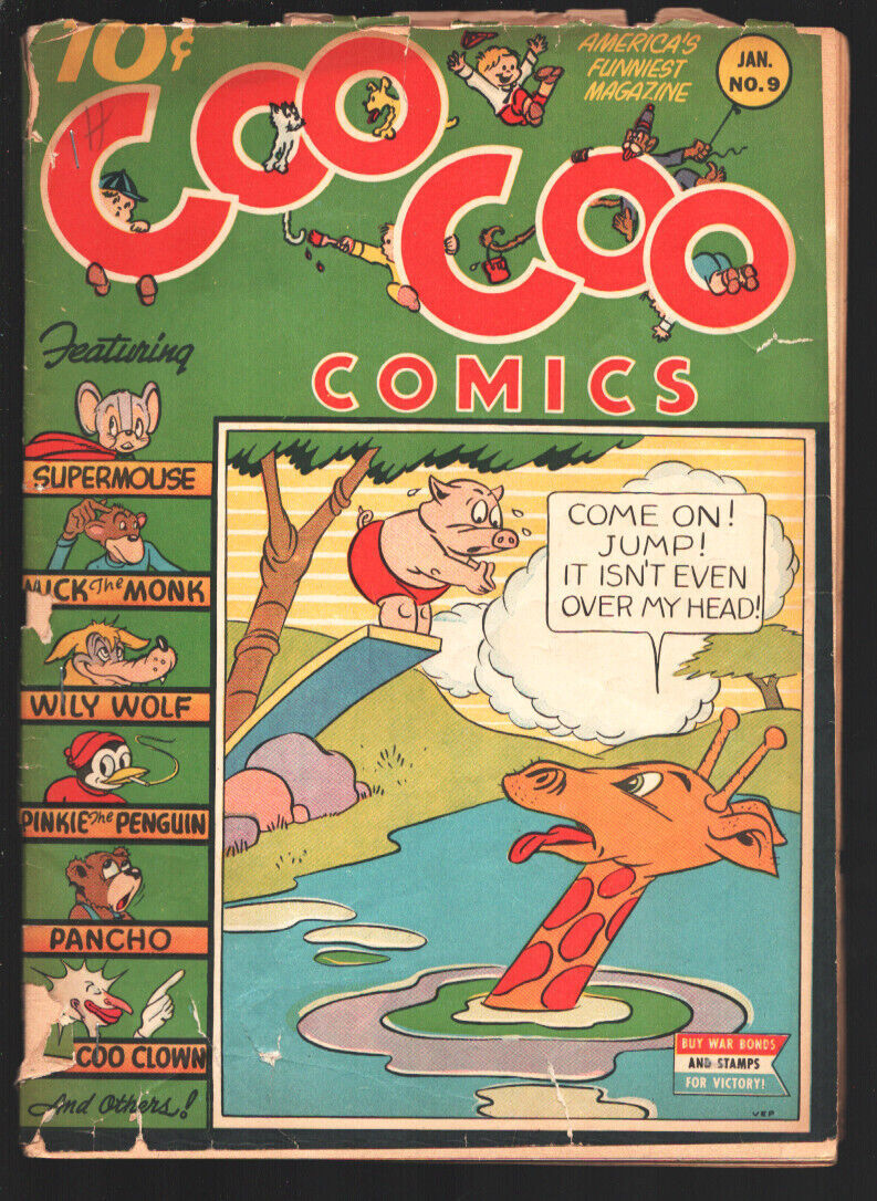 Coo Coo #6 1943-Supermouse vs Hitler-Lots of WWII imagery-Otto Fever ...
