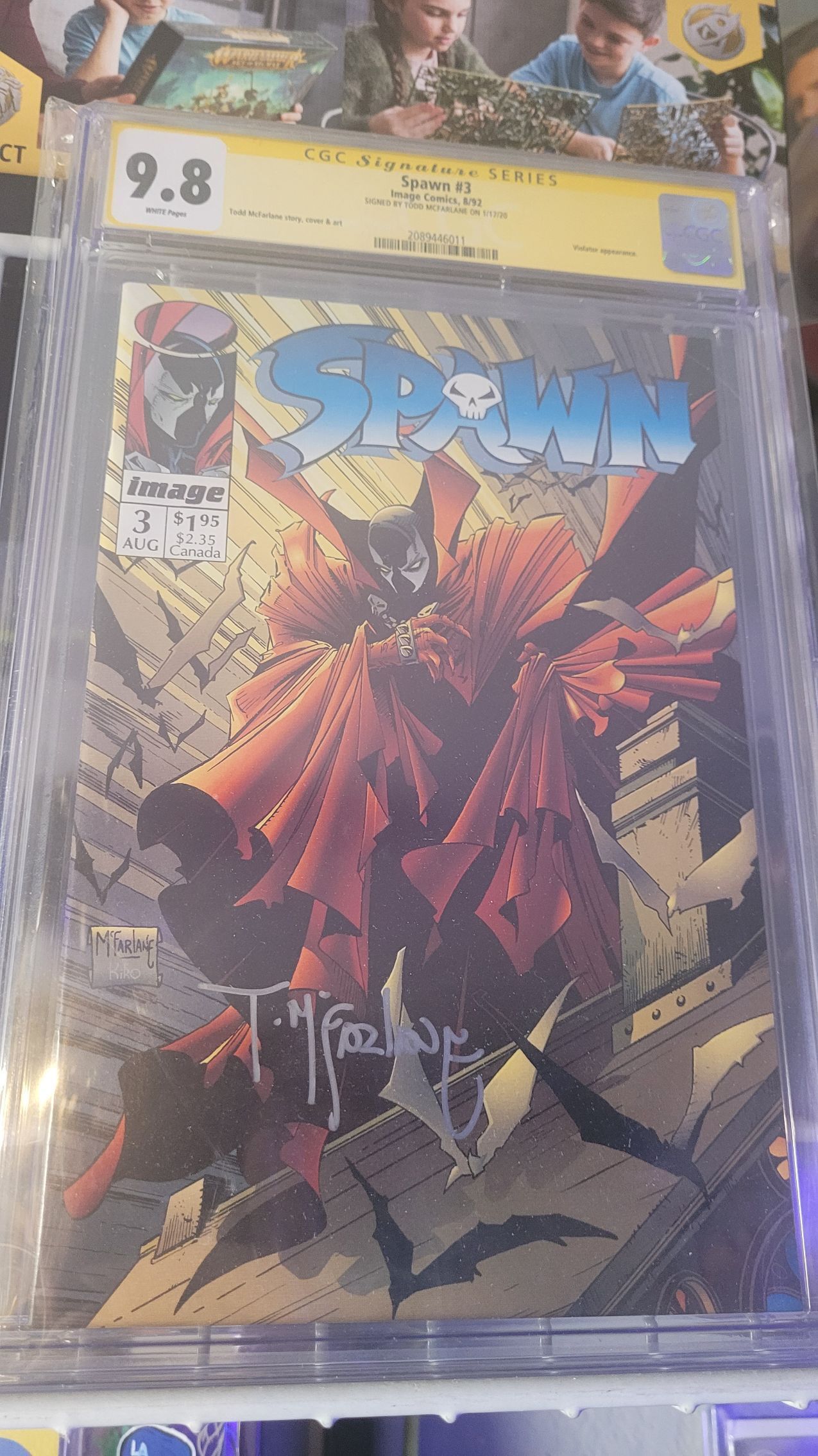 Spawn #3 (1992) CGC 9.8 Signed Todd McFarlane Signature Series | Comic ...