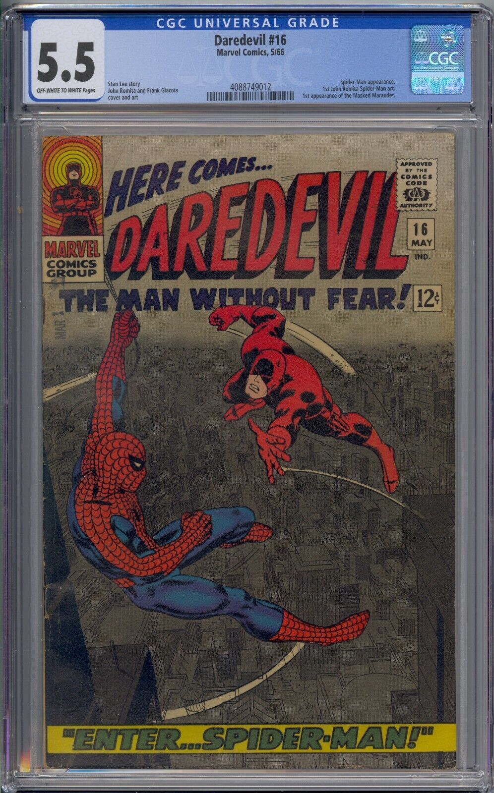 Daredevil #16 CGC 5.5 1st Masked Marauder | Comic Books - Silver Age ...