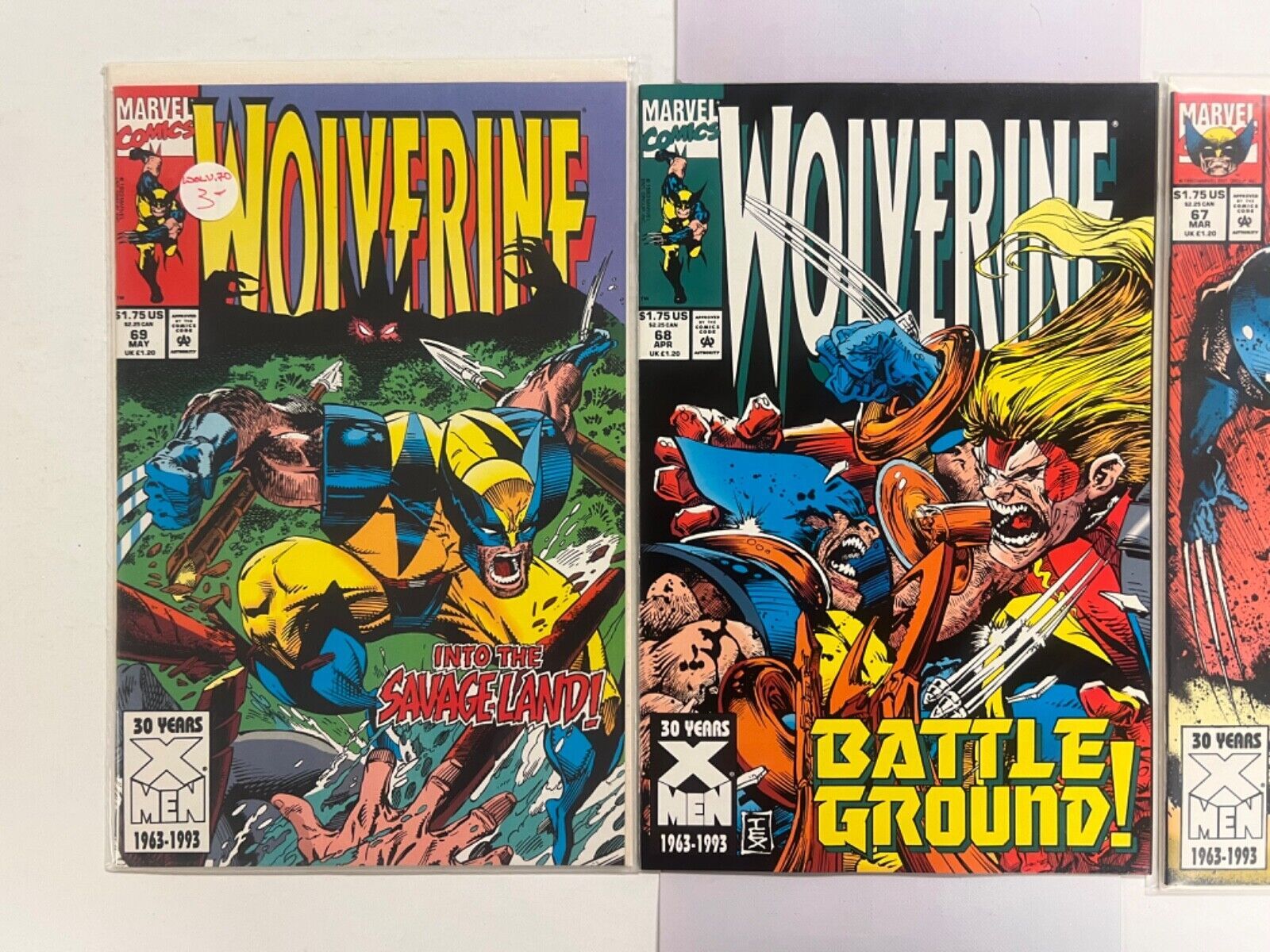 3 Wolverine Marvel Comic Books # 67 68 69 Avengers Spiderman Hulk Thor ...