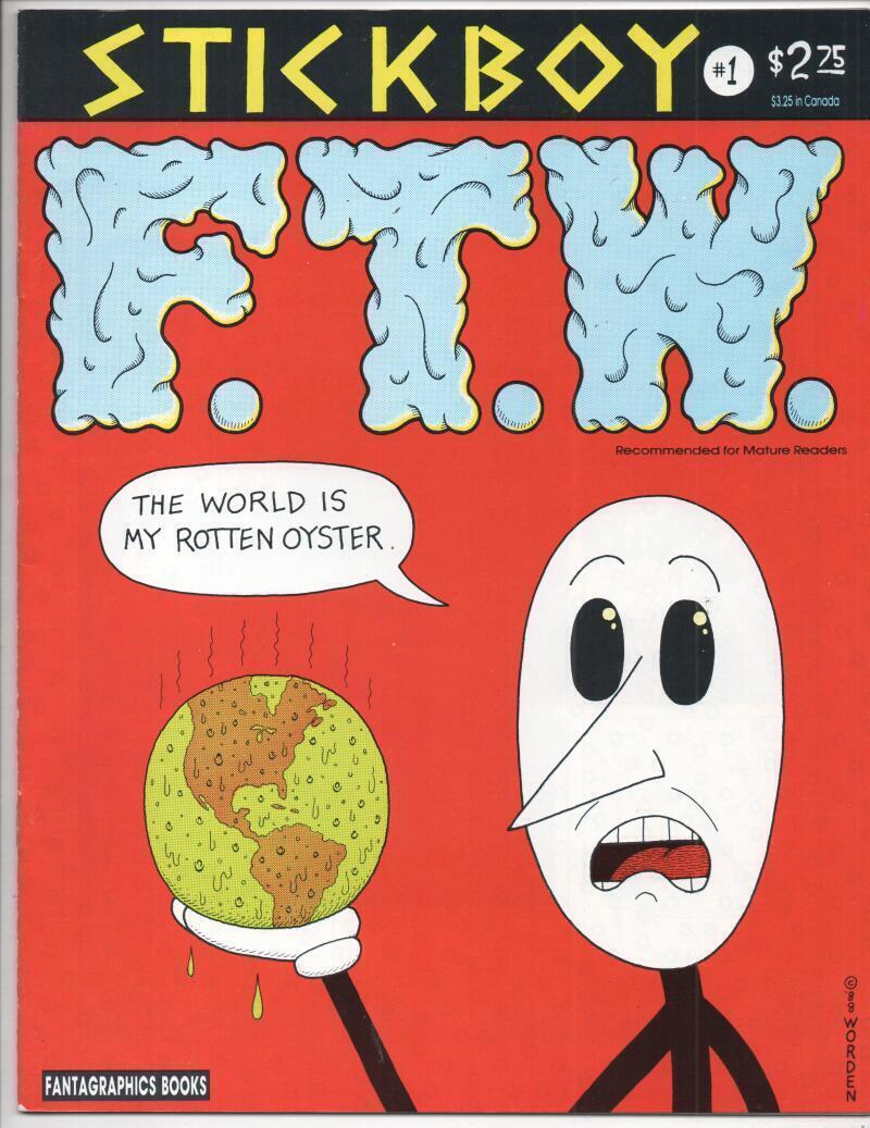 STICKBOY #1, NM-, Dennis Worden, 1988, Fantagraphics, more indies in ...