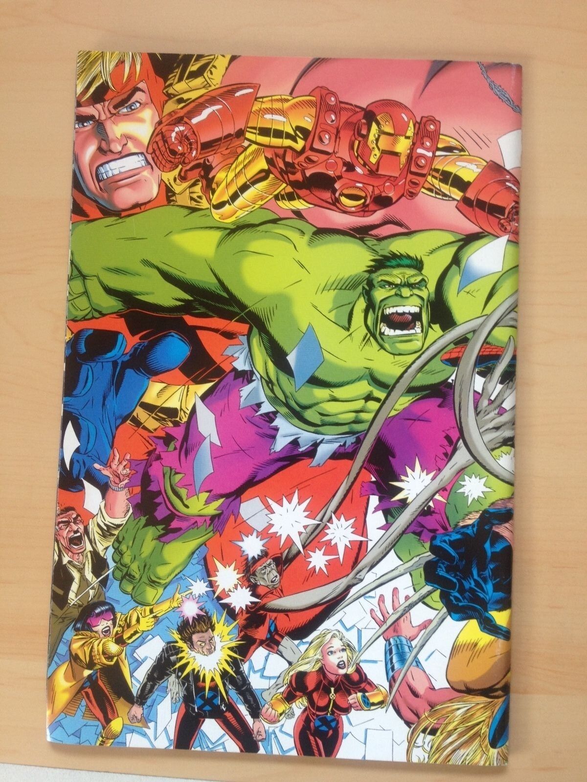 Marvel Annual Report (1995) NM+ Golden Art Spiderman Wolverine Captain ...