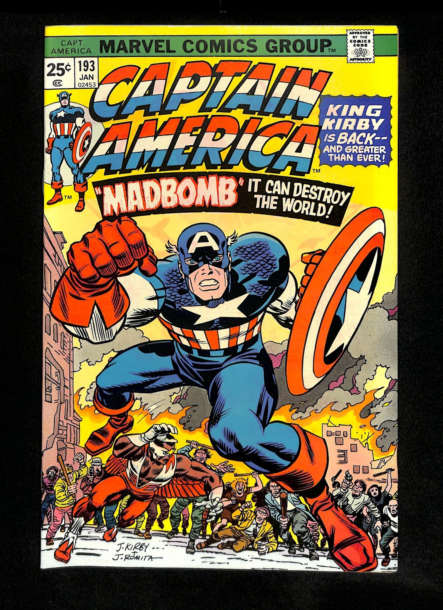 Captain America #193 1st Madbomb Jack Kirby Story and Art! | Comic ...