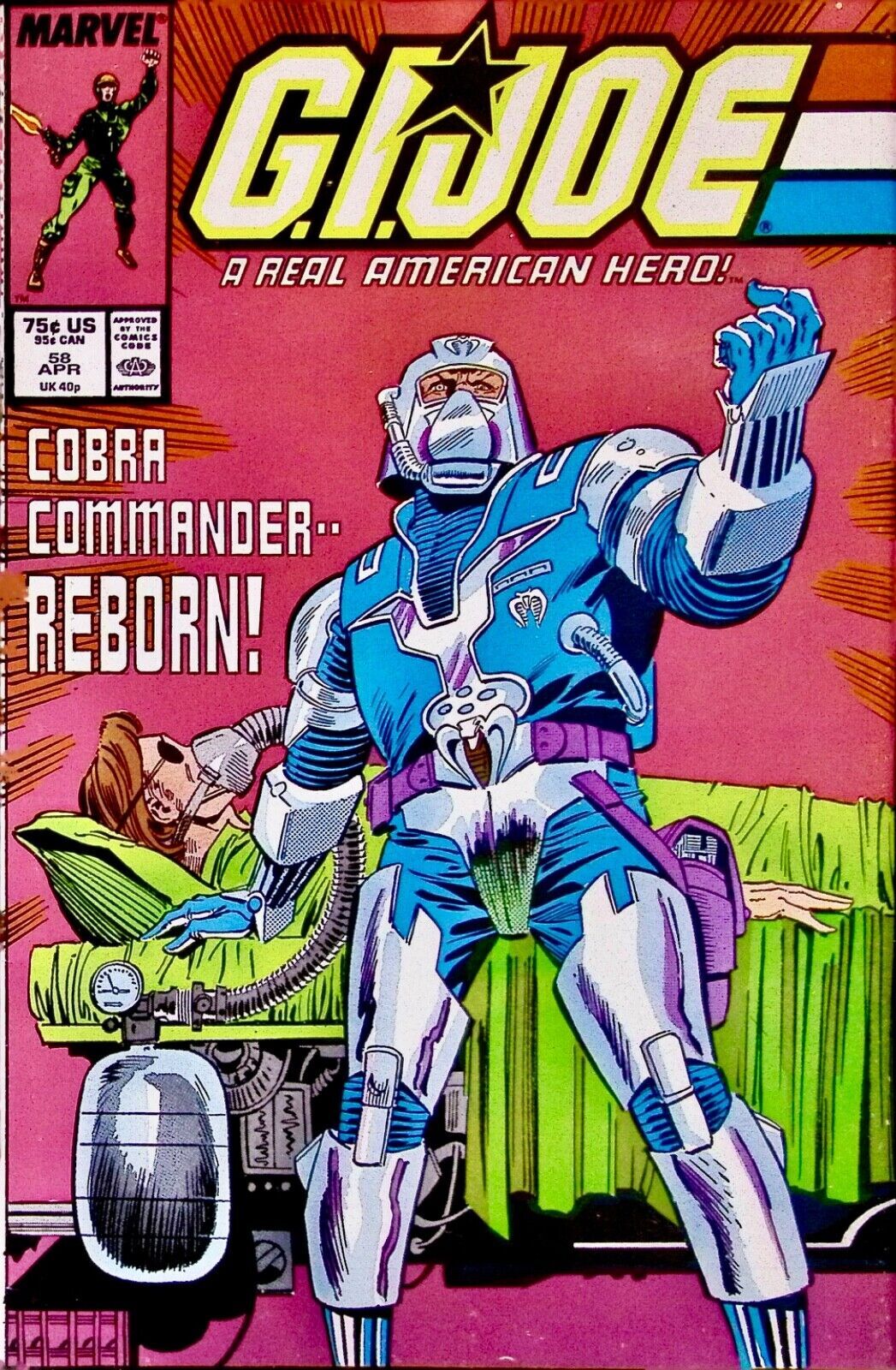 GI JOE Comic Issue 58 — Cobra Commander Returns 32 Pages Larry Hama ...