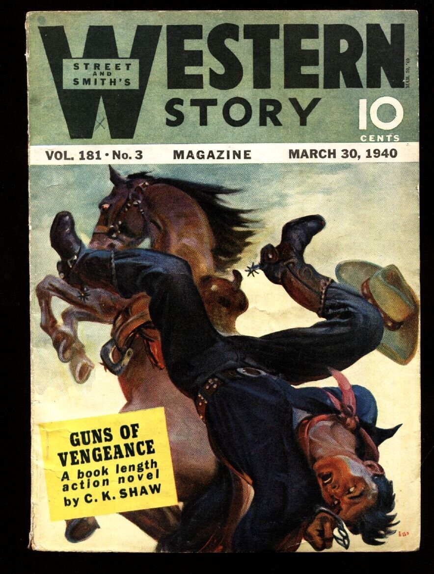 PULP: Western Story 3/30/1940-Lawrence Toney cover art-Pulp Magazine-fn ...