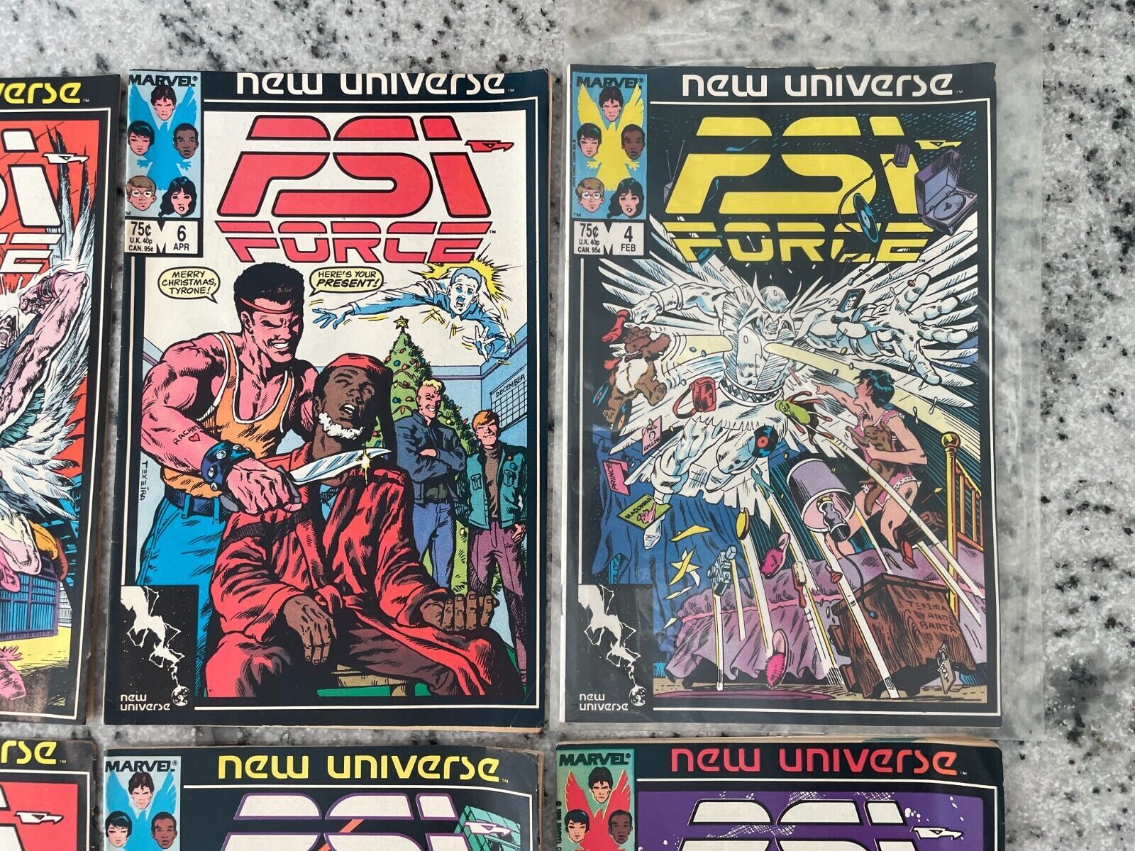 6 Psi-Force Marvel New Universe Comic Books # 1 2 3 4 6 8 Shooter Verse ...