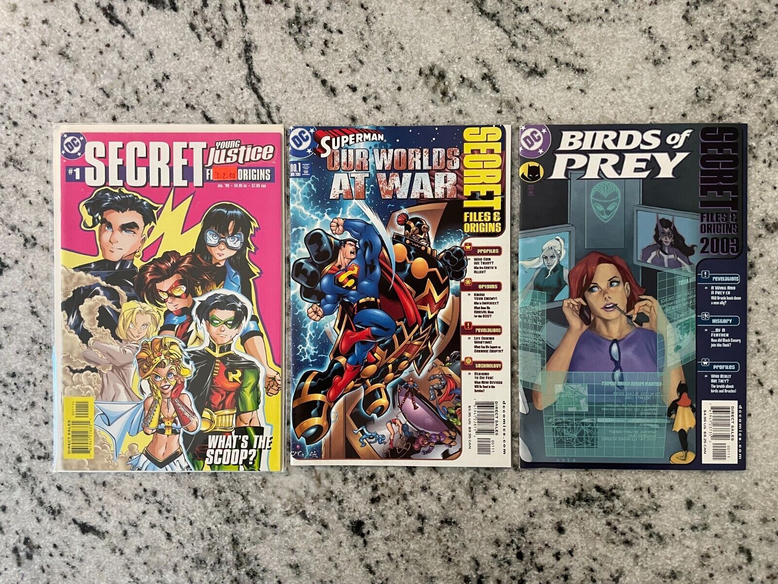 3 Secret Files & Origins DC Comics Birds Of Prey 1 Superman 1 Young ...