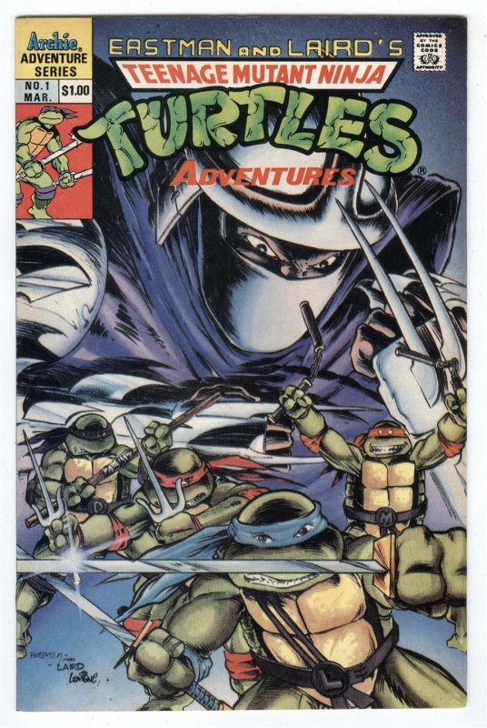 1989 Archie TEENAGE MUTANT NINJA TURTLES Adventures #1 Comic TMNT 1st ...