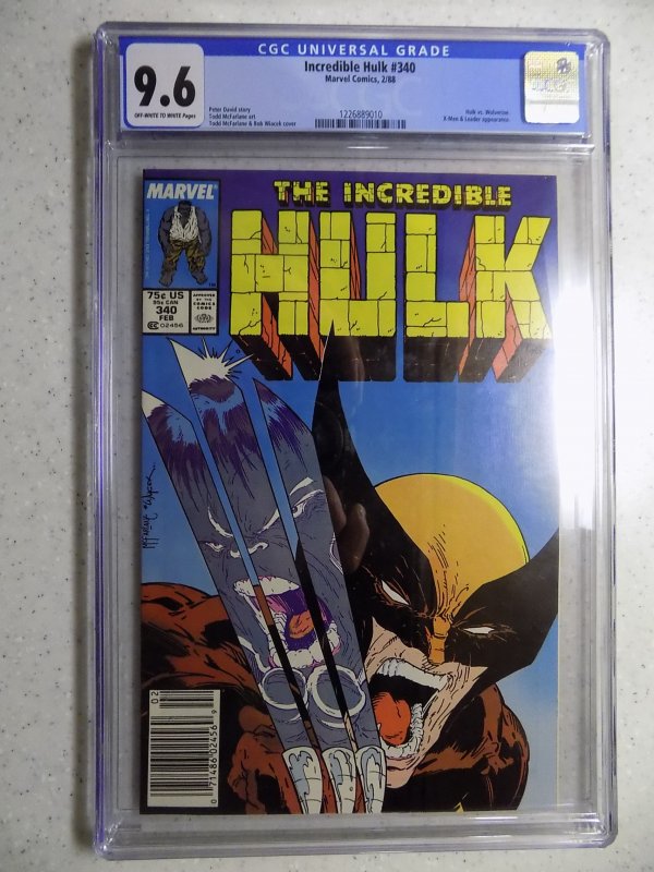 The Incredible Hulk #340 Newsstand Edition (1988) CGC 9.6. MCFARLANE ...