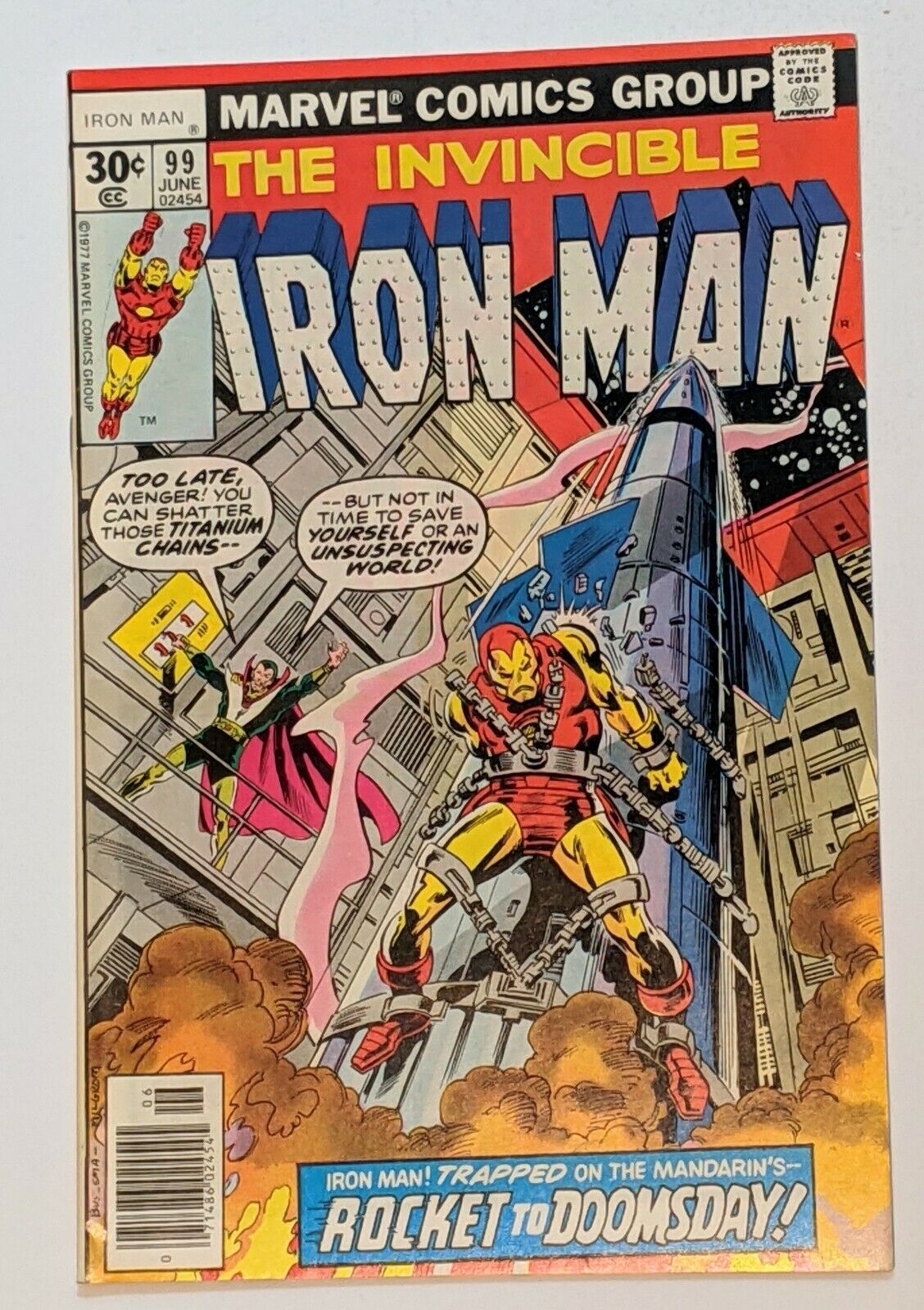 Iron Man #99 (Jun 1977, Marvel) VF+ 8.5 Sunfire & Mandarin appearance ...