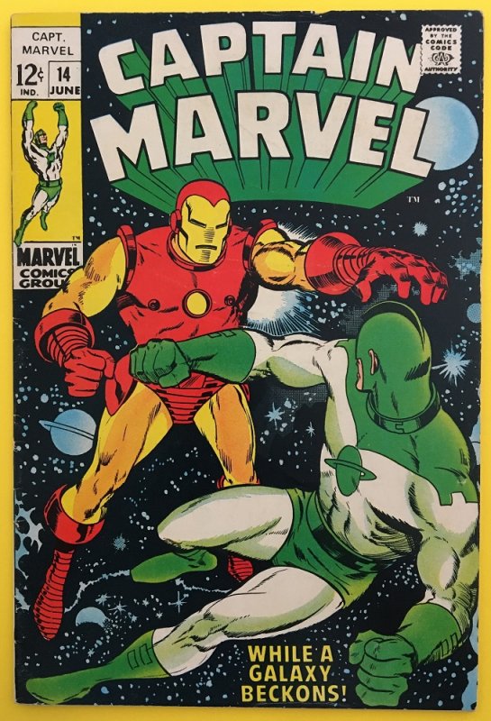 Captain Marvel 14 Iron MAN Puppet Master 1969 | Comic Books - Silver ...