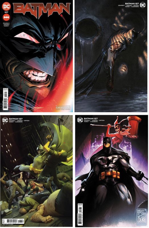 (2022) BATMAN #127 A B C D Variant 4 Cover Set! Dellotto! Segovia ...