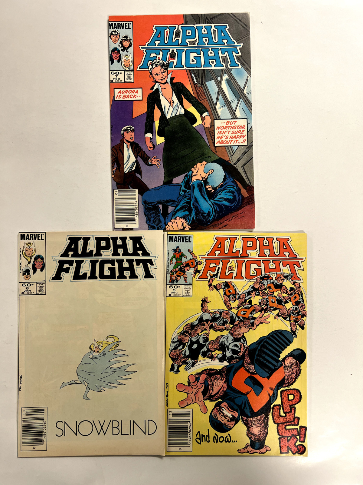 3 Alpha Flight Marvel Comics #5 6 7 Hulk Avengers Hulk Iron-Man Thor 93 ...