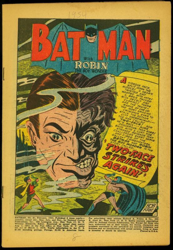 Two Face Batman Comic