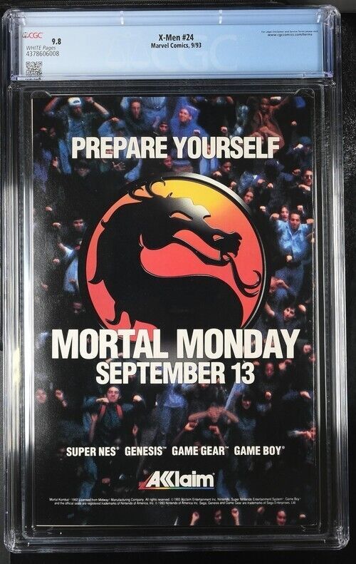X-Men #24 CGC 9.8 Rogue Gambit Kiss Cover Andy Kubert White Pages ...