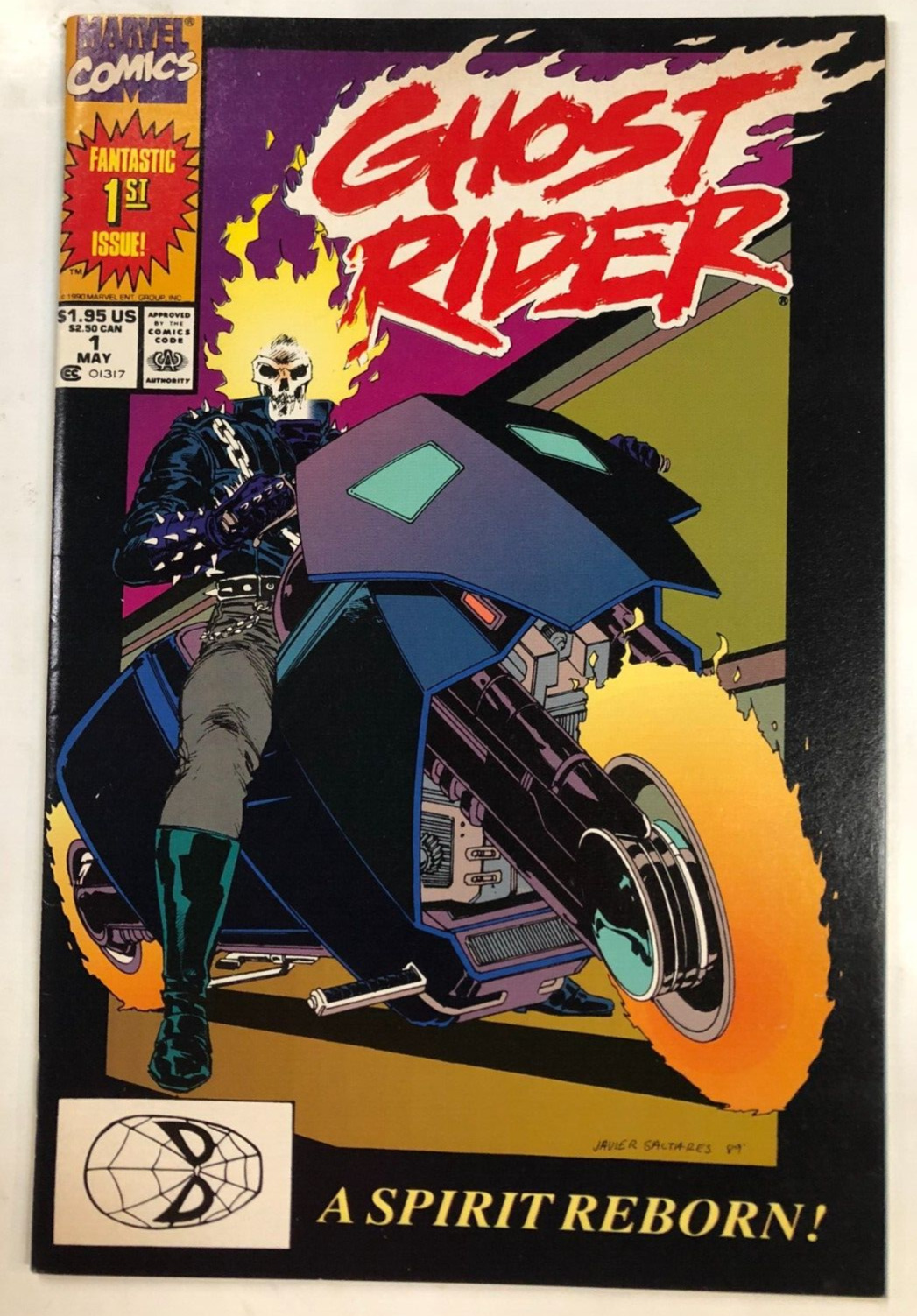 GHOST RIDER (May 1990 MARVEL) 1 Javier Saltares and Mark Texeira FINE ...