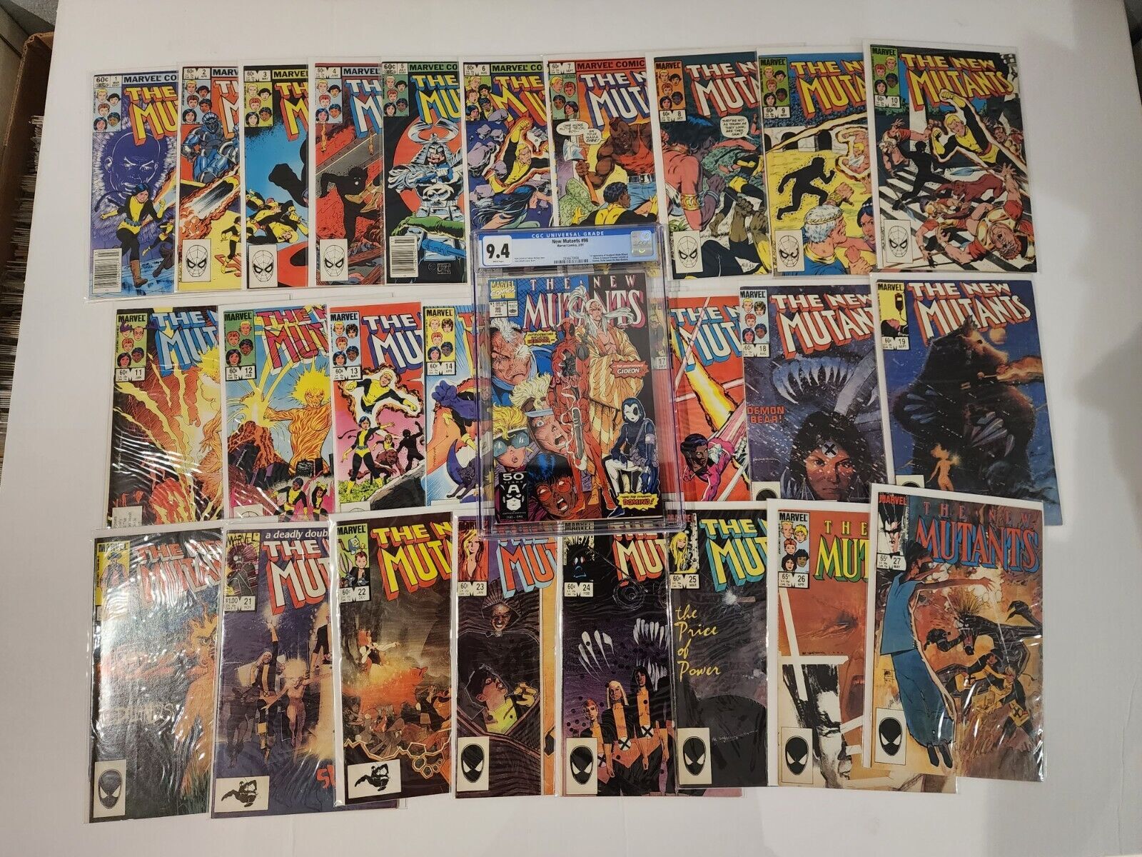 COMPLETE New Mutants 110 Comics Set #98 CGC 9.4 NM 1st Deadpool Cable ...