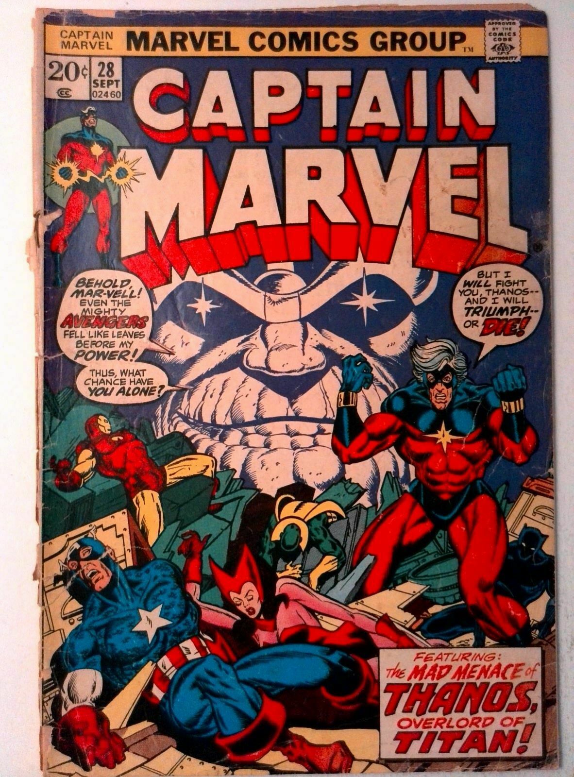 Captain Marvel #28 Marvel 1973 Comic Book Key Issue 3rd Appearance of ...