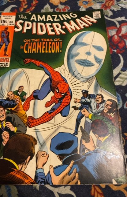 The Amazing Spider-Man #80 (1970)on the trail of the chameleon-Romita ...